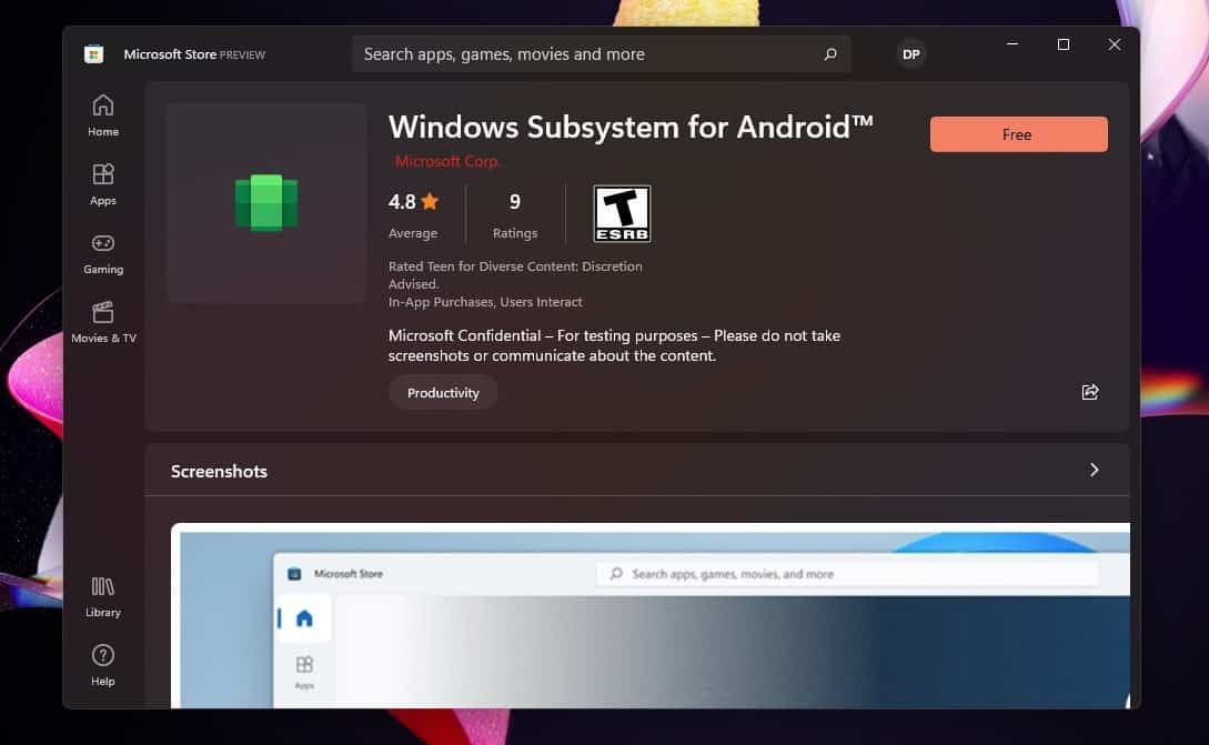 Windows 11: prepara-se para testar as aplicações Android! | Leak