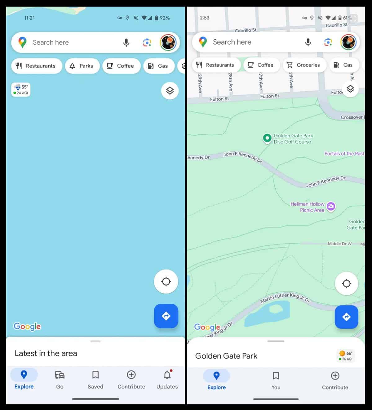 Encontrou a nova alteração na interface do Google Maps? | Leak